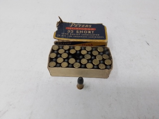 50 rnds 32 short rim fire in original Peters box | Guns & Military ...