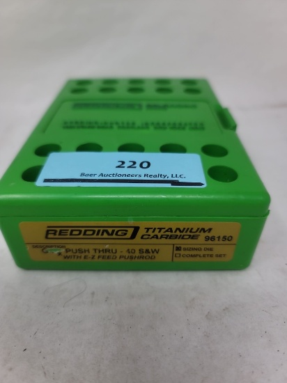 REDDING TITANIUM CARBIDE PUSH THRU SIZING DIE 40S&W | Guns & Military ...