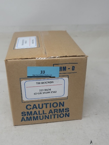 1 Box 223 Rem 62 GR SS109 FMJ (APPROX. 750 Rounds) | Guns & Military ...
