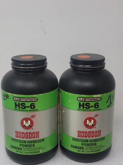 2-1 lb jar Hodgdon HS-6 powder | Guns & Military Artifacts Reloading ...