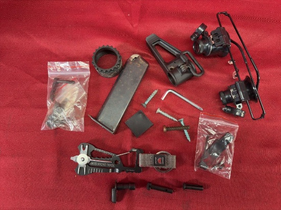 Box of Miscellaneous AR parts, Magazine, & Magnifying Glasses | Online ...