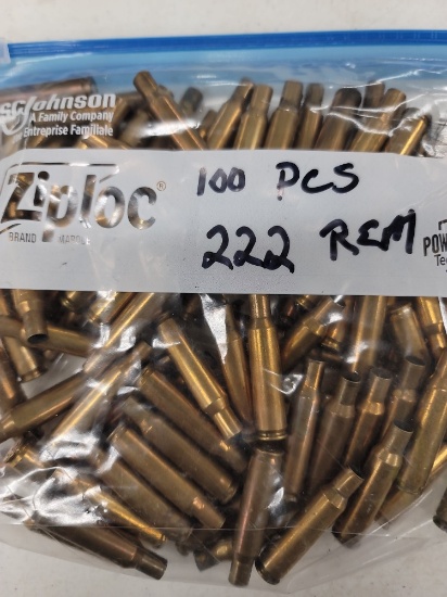 100 pcs 222 Rem brass | Guns & Military Artifacts Reloading Supplies ...