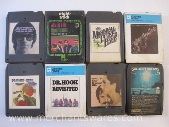 Eight Vintage 8 Track Tapes including Peaches & Herbs, Sonny & Cher ...