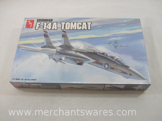Sealed AMT Ertl Grumman F-14A Tomcat 1:72 Scale Aircraft Model Kit ...