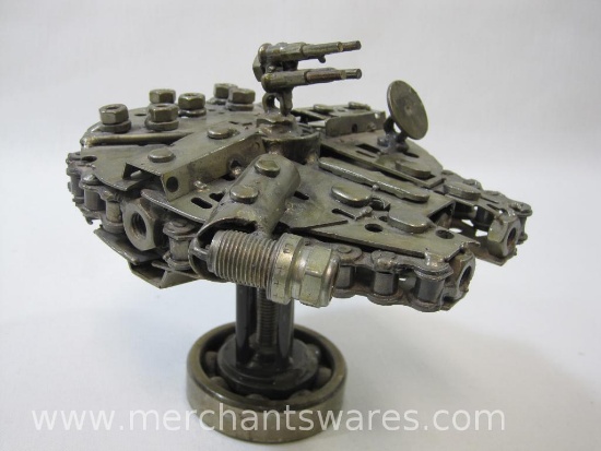 Star Wars Millennium Falcon Scrap Metal Sculpture, approx 6 inches tall ...