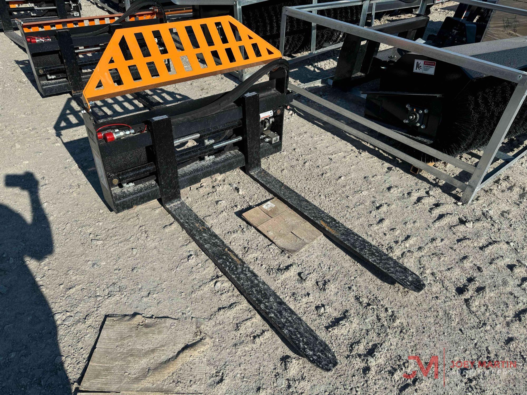 NEW WOLVERINE 48" HYDRAULIC SIDE SHIFT FORKS SKID | Proxibid