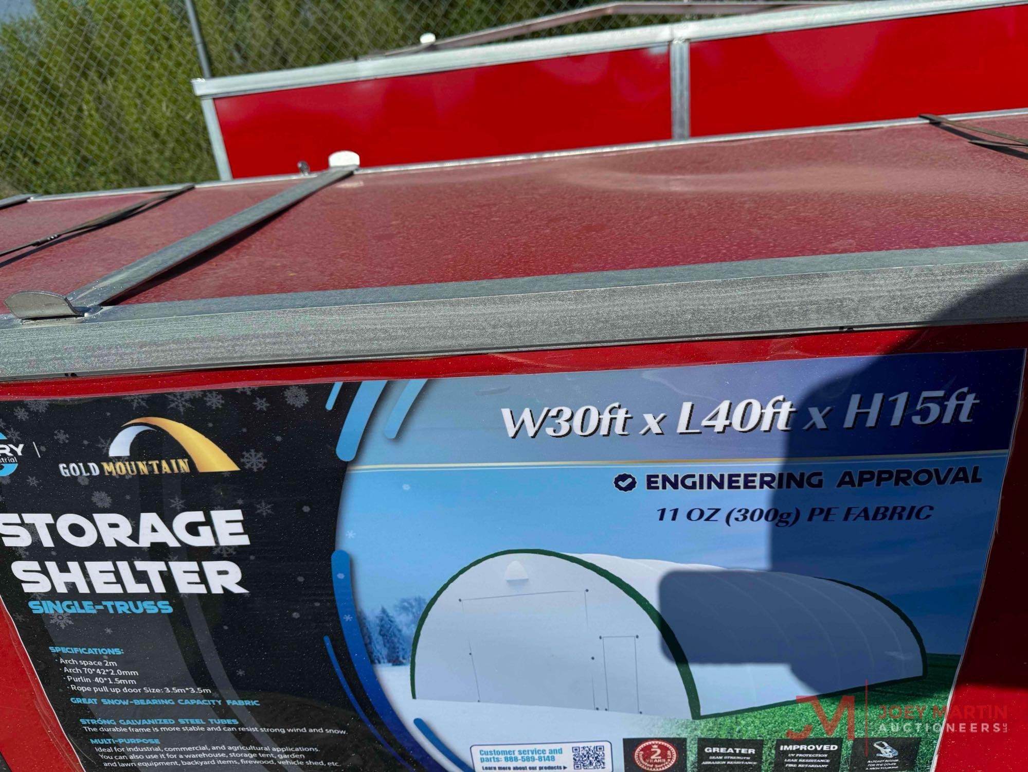 NEW 30'X40'X15' STORAGE SHELTER | Proxibid