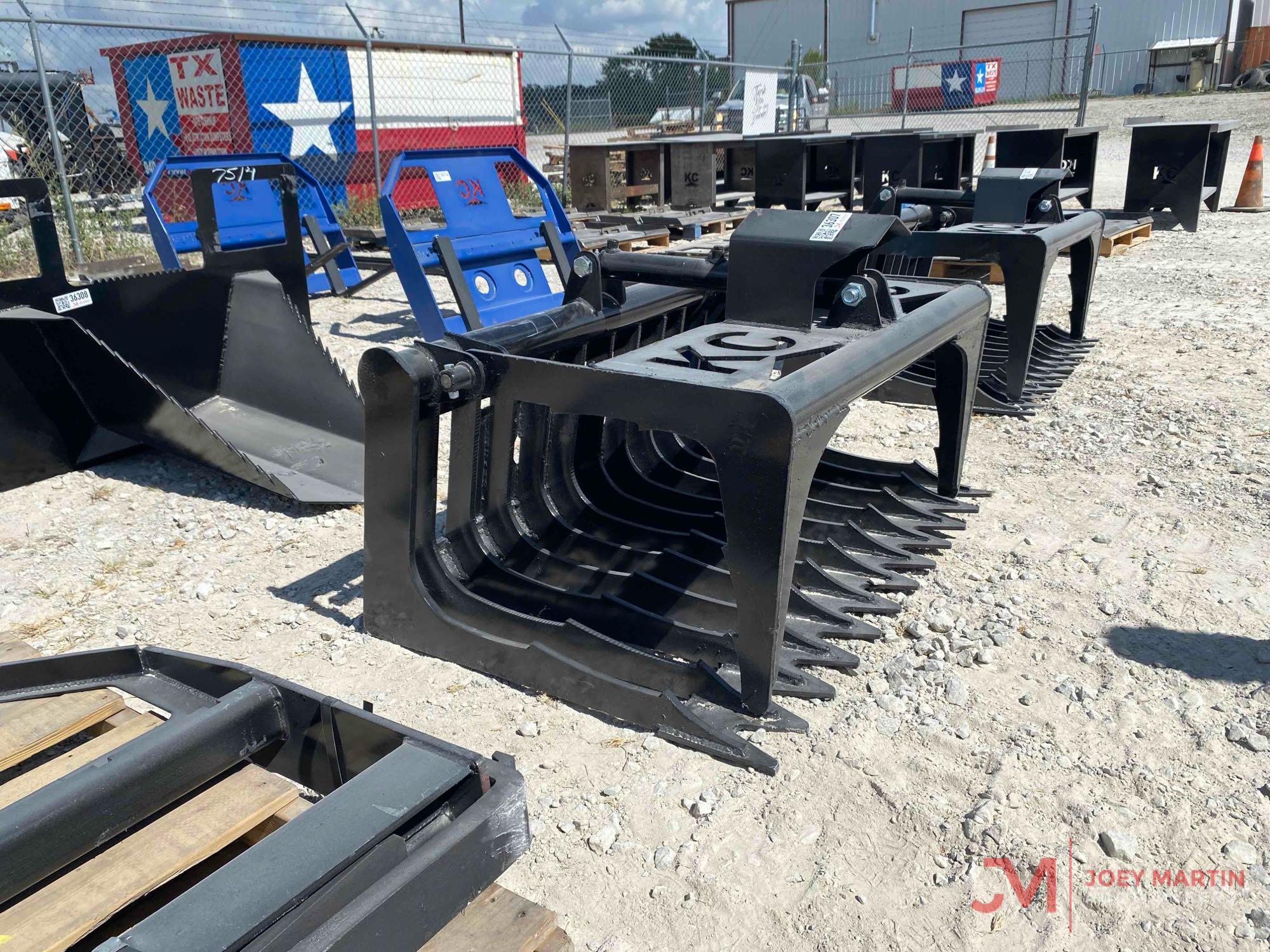 NEW KC 48" SINGLE CYLINDER ROOT GRAPPLE BUCKET | Proxibid