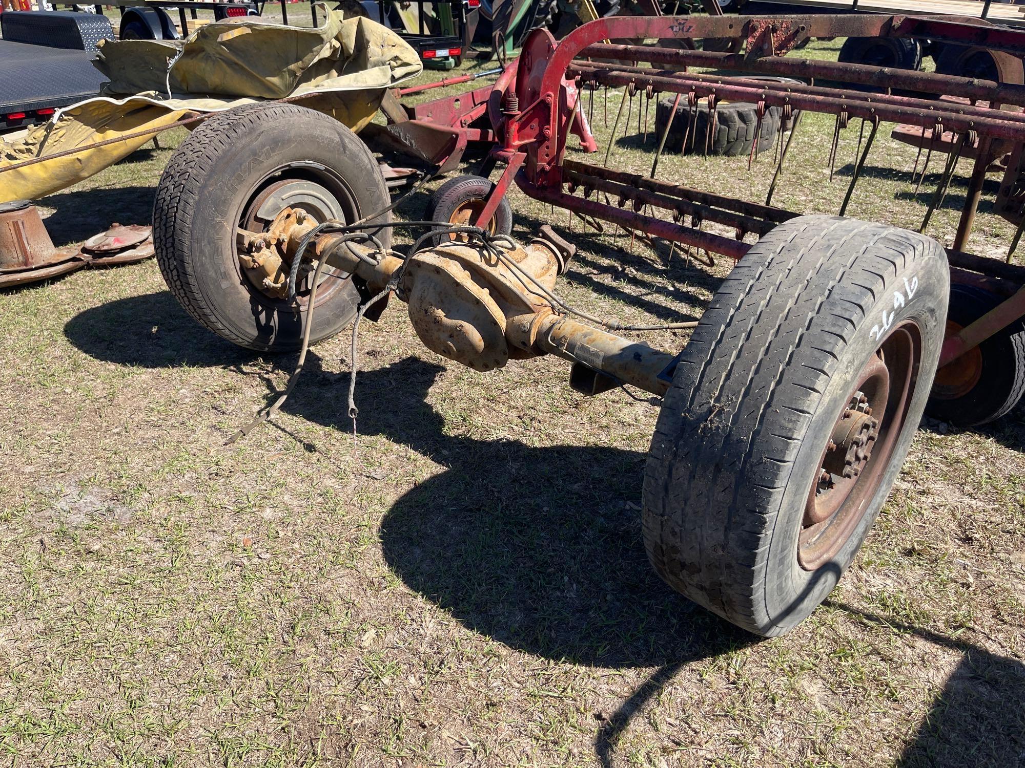 2696 - 1 - TON DODGE REAR AXLE & TIRES | Proxibid