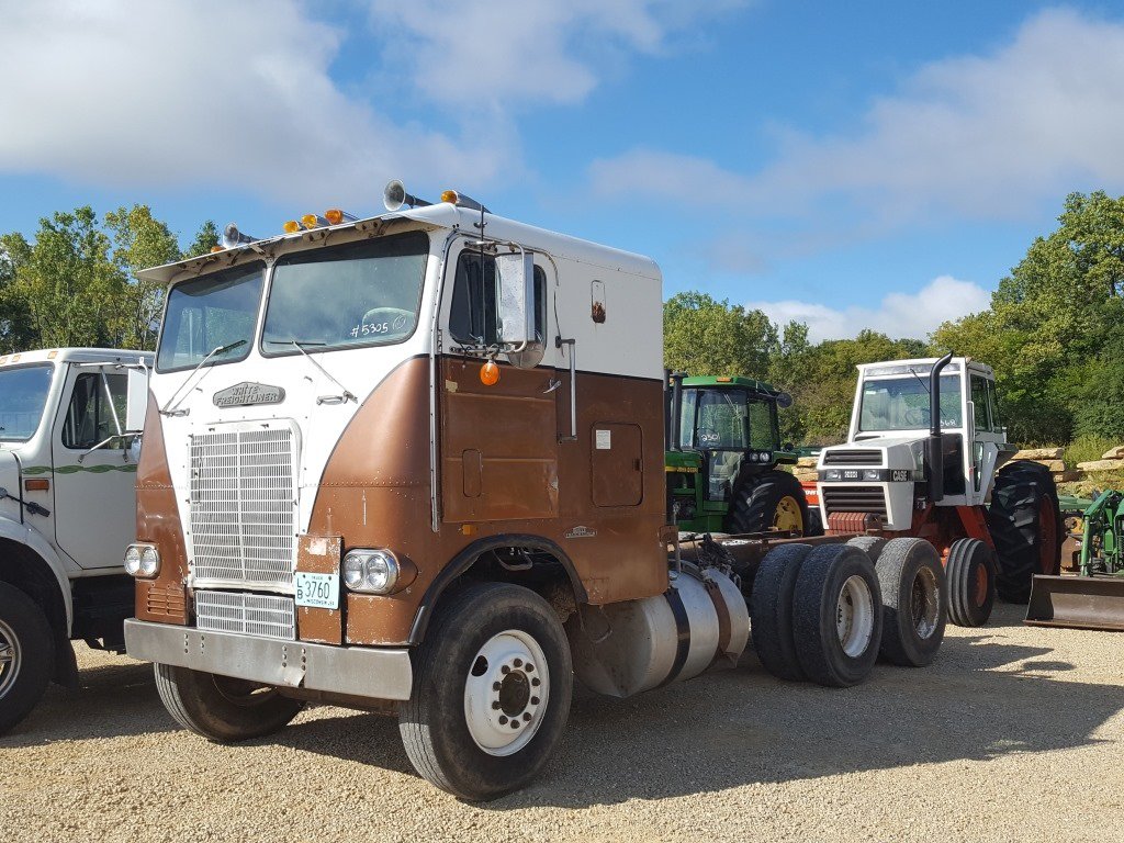 White Freightliner Cabover Trucks