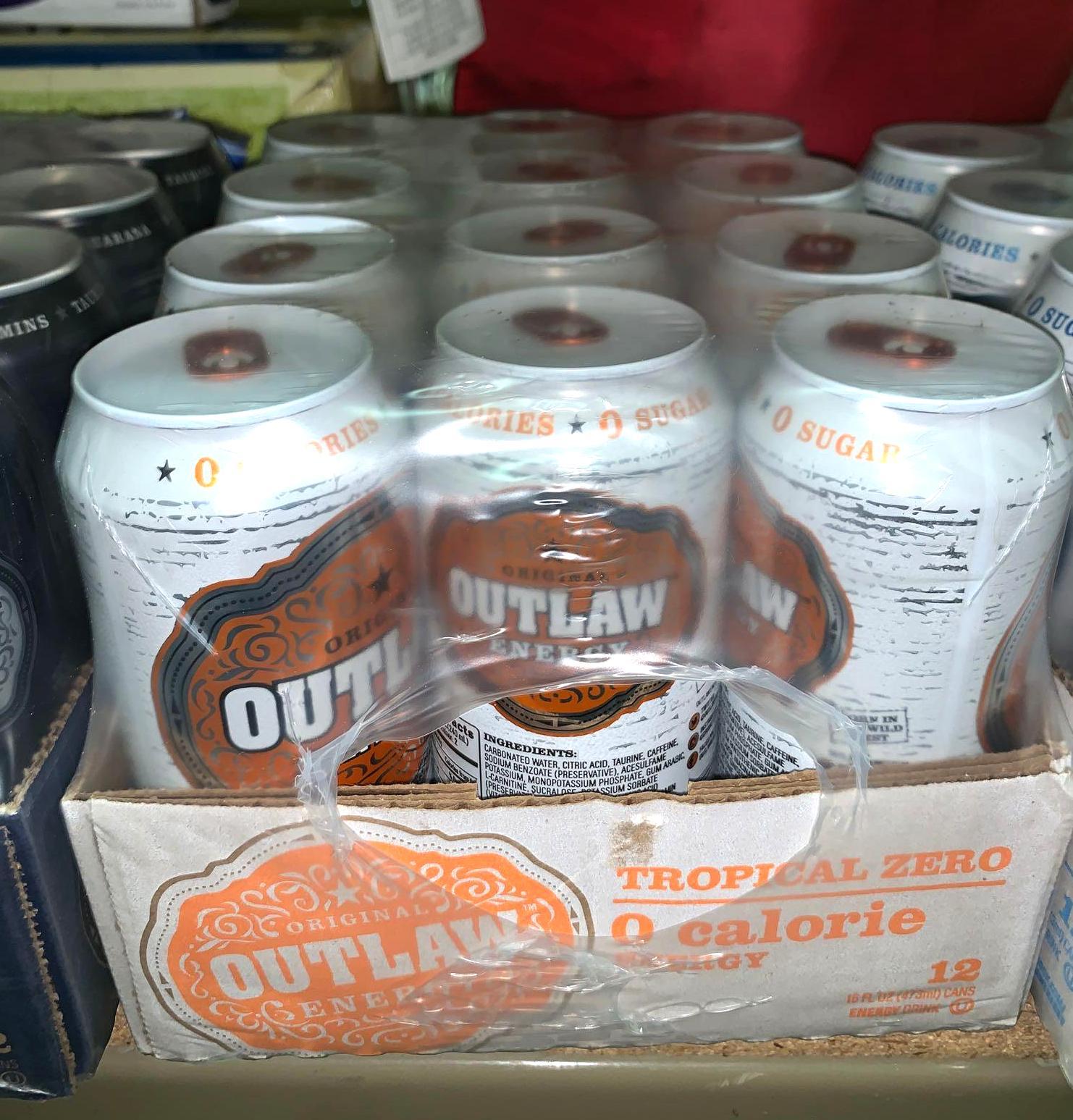 Outlaw Energy Drink 12 pk Case - Tropical Zero | Proxibid