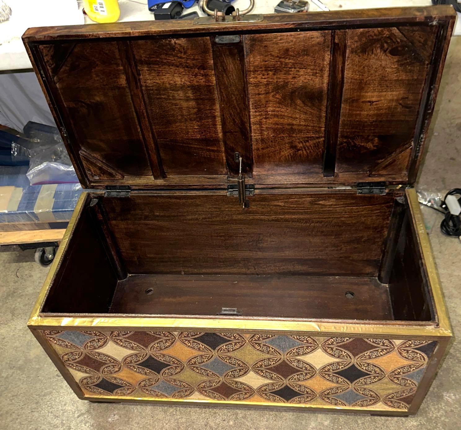 Pier One Storage Trunks Wicker Storage Trunk Bombay Teawash Brown