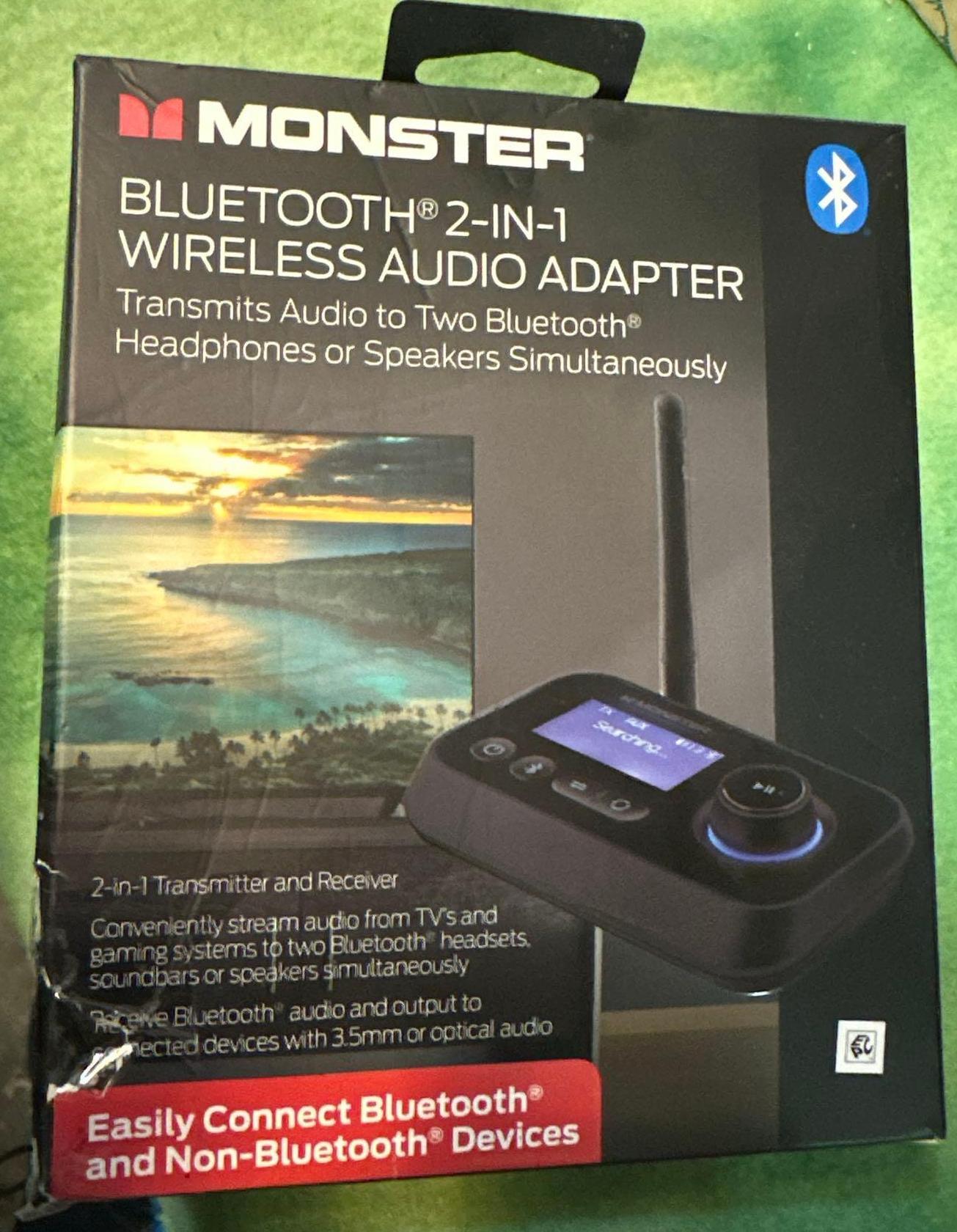 Monster Bluetooth 2 in 1 Wireless Audio Adapter | Proxibid