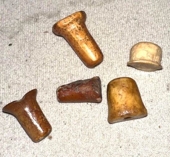 4 Prehistoric Ivory labrets and one Modern Eskimo Artifacts | Art, Antiques & Collectibles ...