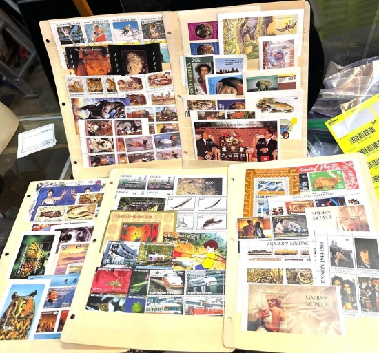 100 Souvenir/ Mini Sheets and Block Stamps- 1 to 3 of a Kind | Art ...