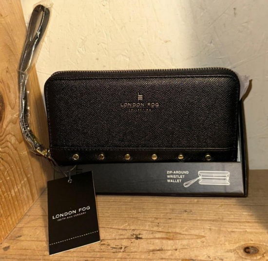 New Sealed London Fog Samantha Studded Wallet (Black) | Online Auctions ...