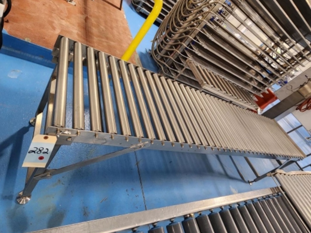 Stainless Steel roller table 10 FT x 24 IN | Proxibid