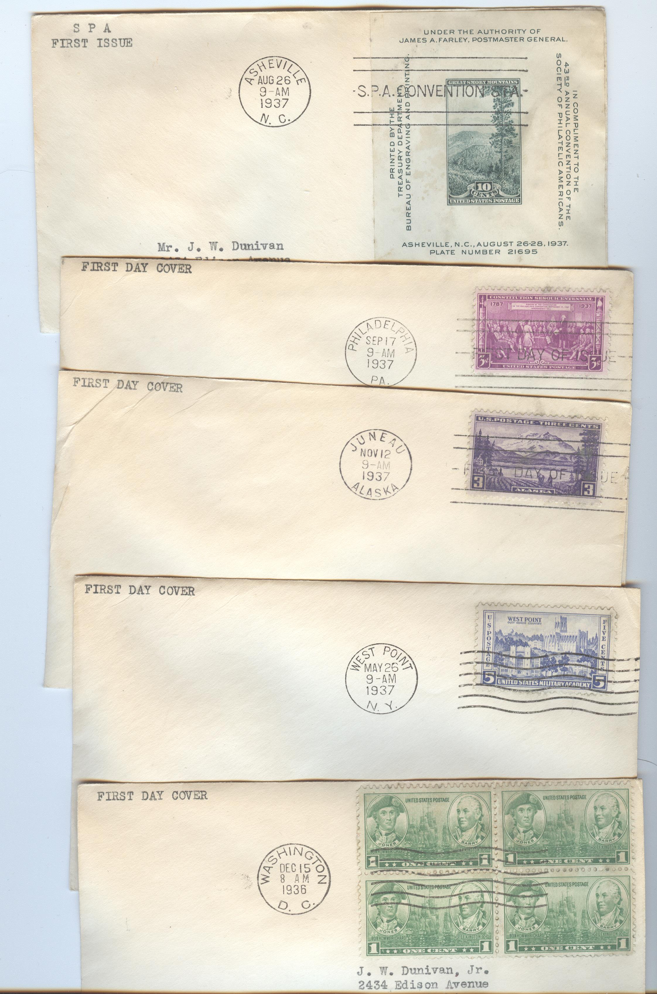 5 DIFFERENT FIRST DAY/ISSUE COVERS | Proxibid