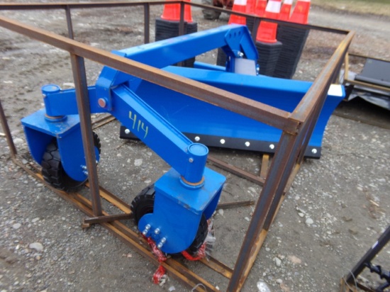 New, Agrotk, Skid Steer Mounted Grader Blade, Blue, 72'' Blade | Heavy ...