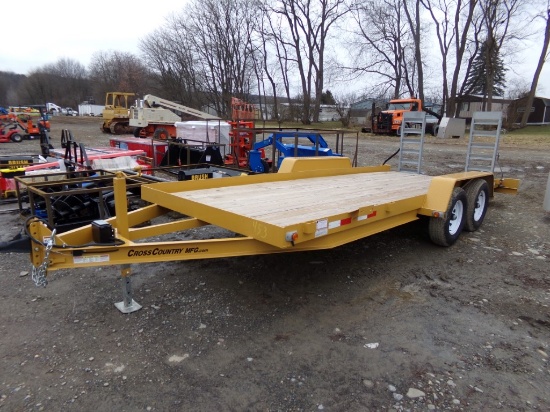 New, 2024 Cross Country 4HD18, Tandem Axle, Equipment Trailer, Yellow ...