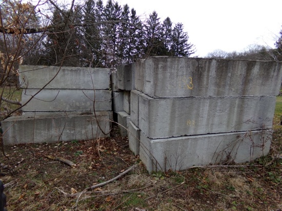 (25) Concrete Blocks (8' X 2' X 2' With Lift Points) (AUCTION WILL HELP ...