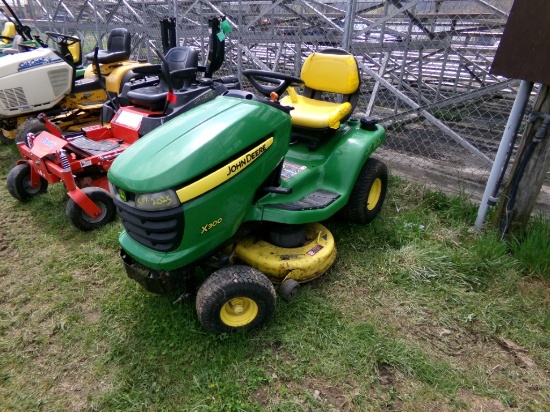 John Deere X300 Riding Mower w/42'' Deck, Kawaski Engine, SEAT IS ...
