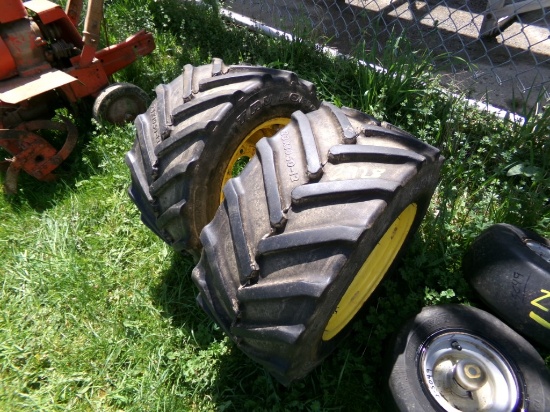 John Deere 300 Series Wheels with Loaded AG Tires, Rim Guard, Not ...