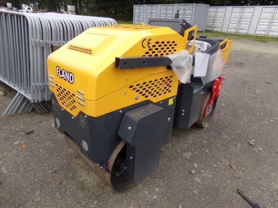 New Fland FL1000 Vibratory Ride-On Roller, Gas Engine | Heavy ...