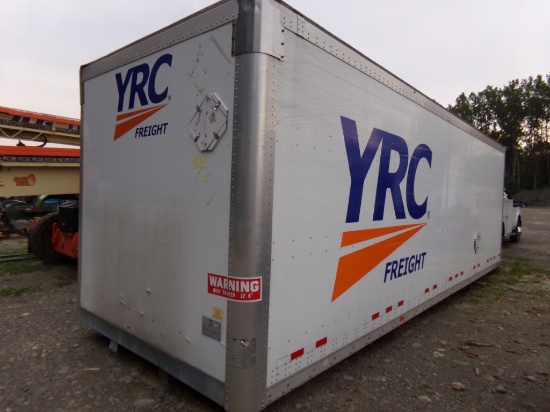 26' Storage Body w/Roll-Up Door Body, Nice Shape, E-Channel Tie Downs ...