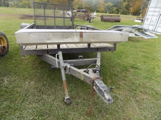Single Axle Landscape Trailer, Drop-Down Gate,Stainless Box On Front ...