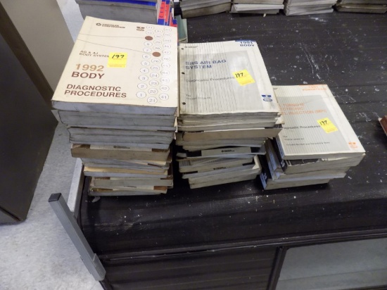Large Group of Assort. 1991 Service Manuals, Tan and White | Art ...