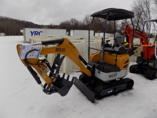New IRE 20 Mini Excavator, Kubota Diesel, Side Controls, Canopy, 16 ...