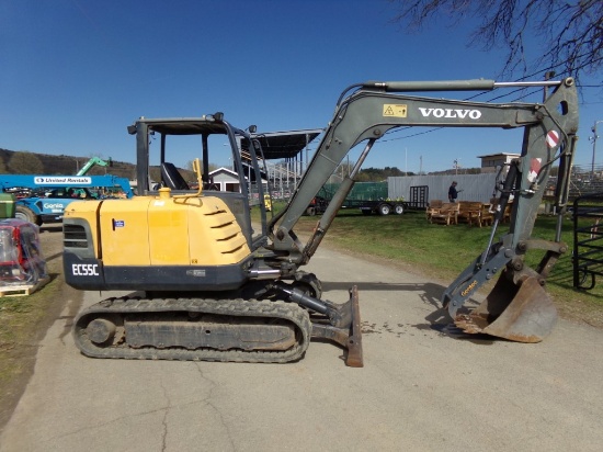 Volvo EC-55C Midi Excavator with Gentec Hydraulic Thumb, ROPS Canopy ...