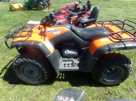 Honda Rancher ES 4-Wheeler, Orange, No Hours Shown, SN: 350FE3 (5564 ...
