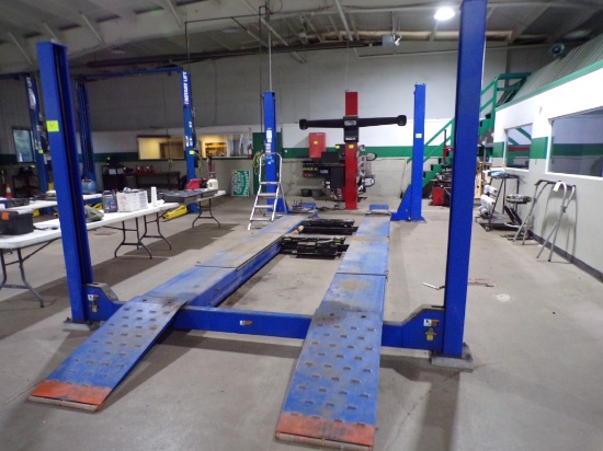 Rotary 14,000 LB 4 Post Alignment Lift Model ARO14N102Y, 2 HP Motor, 1 ...