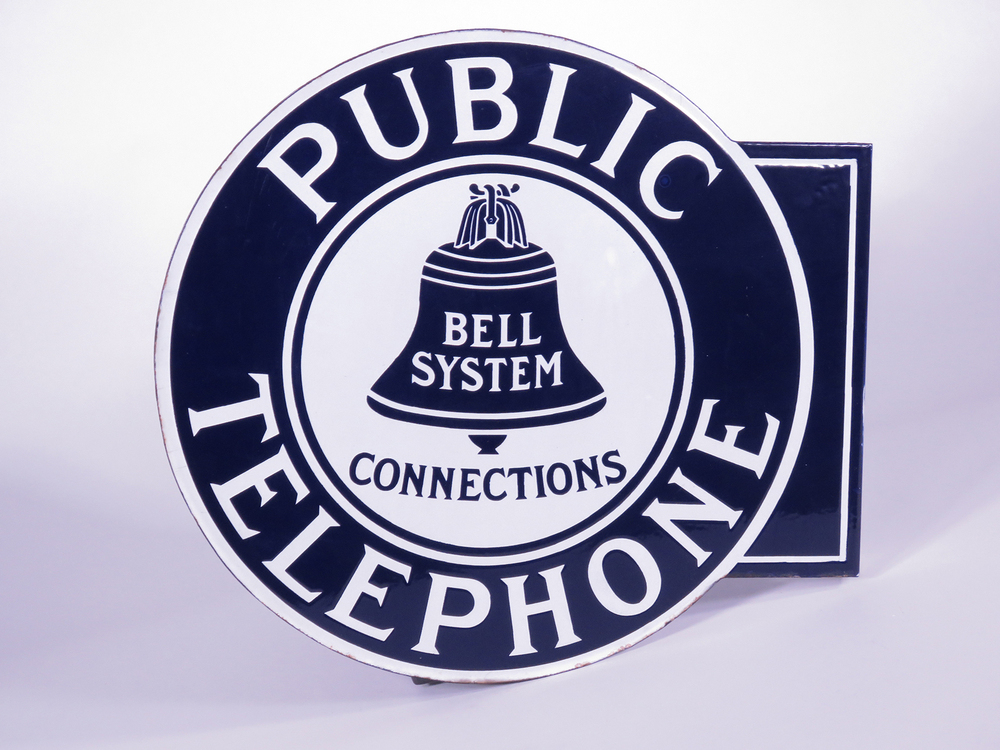 Bell System Public Telephone Porcelain Sign