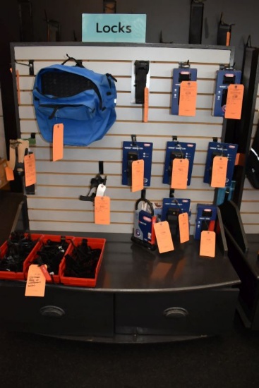 PORTABLE (WHEELED) WOOD TWO SIDED DISPLAY UNIT WITH | Industrial ...