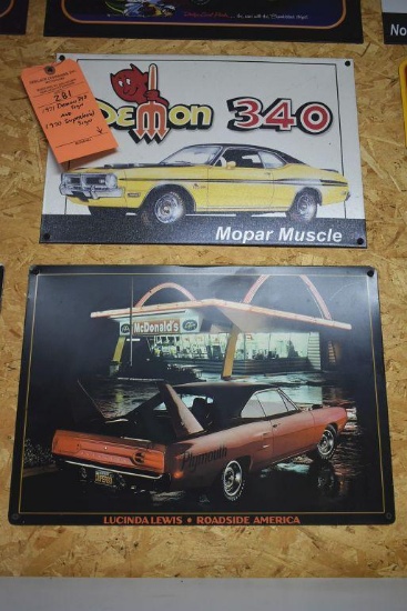 1971 Demon 340 sign and 1970 Superbird sign | Art, Antiques ...