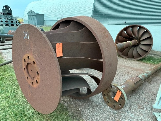 211 DOUBLE RUNNER HORIZONTAL TURBINE 58" BAND DIA. FRANCIS TYPE ...