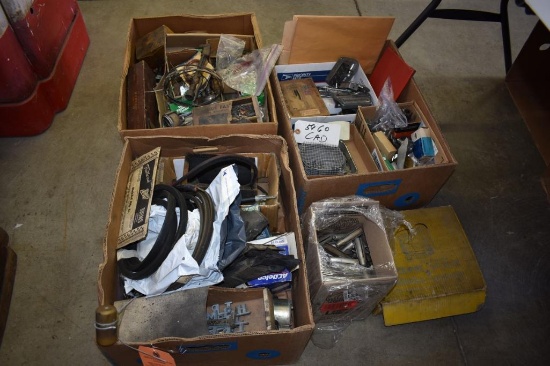 (3) BOXES UNDER THIS TABLE: MISC CAR PARTS, | Online Auctions | Proxibid