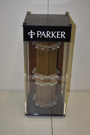 VINTAGE PARKER PEN LIGHTED MOTION DISPLAY CASE | Online Auctions | Proxibid