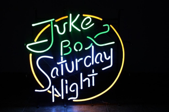 VINTAGE NEON ADVERTISING SIGN, JUKE BOX SATURDAY NIGHT | Online ...