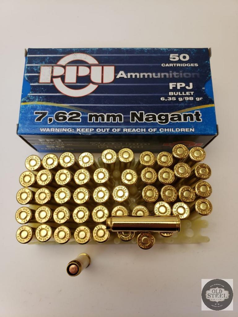 50 Rounds of 7.62 Nagant Revolver Ammunition | Proxibid