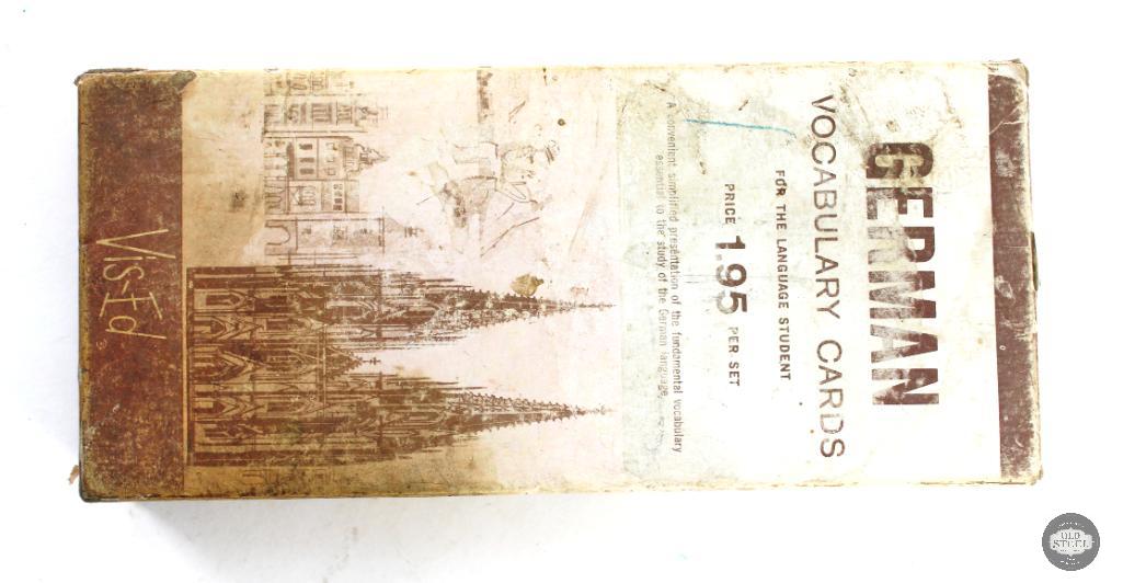 Vintage German Vocabulary Flash Card Set c1950s | Proxibid