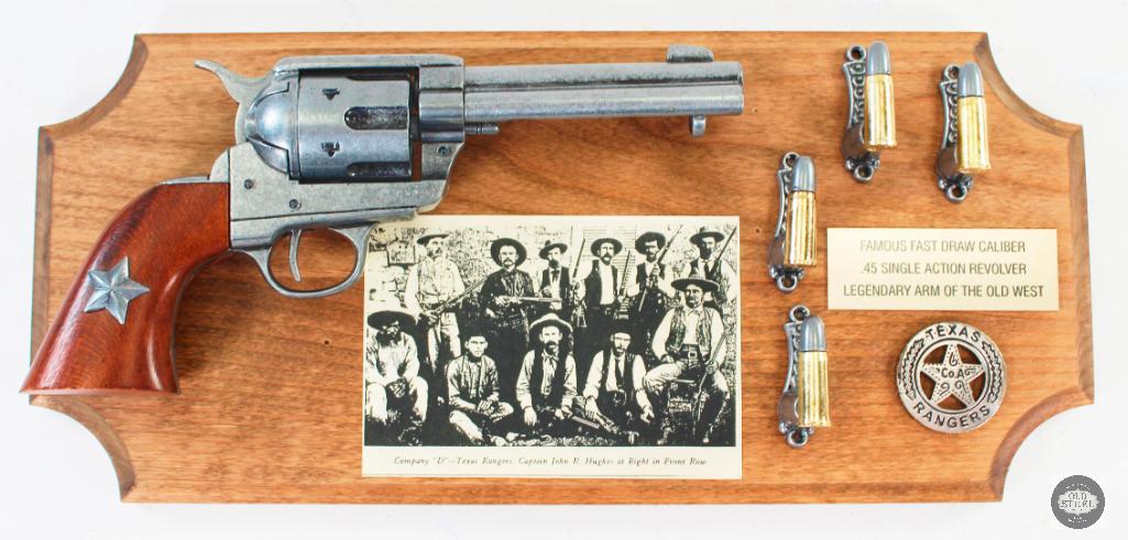 Texas Rangers Display with Model Single Action | Proxibid