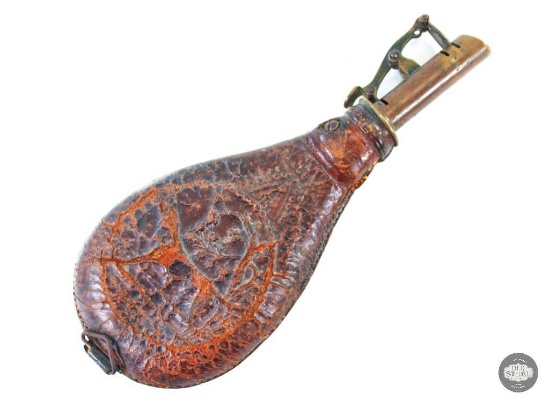 Antique US Powder Flask with Measured Pour Spout | Guns & Military ...