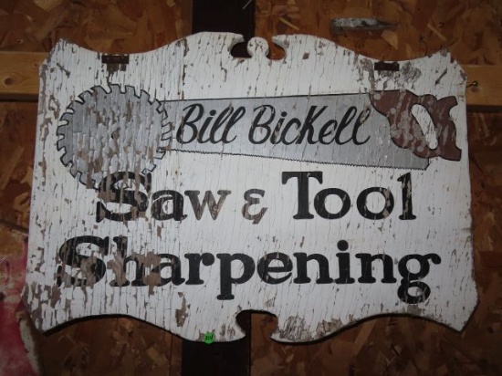 Saw and Tool Sharpening Sign | Online Auctions | Proxibid