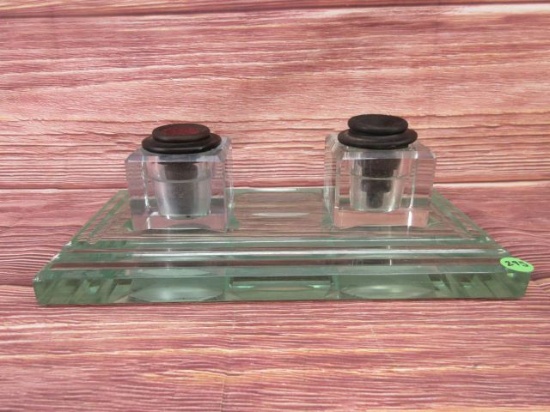 Large Cut Glass Ink Well - Pen Holder | Online Auctions | Proxibid
