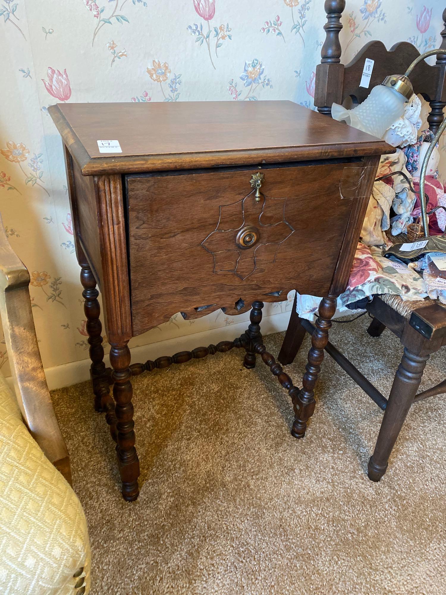 Antique Humidor Table Books