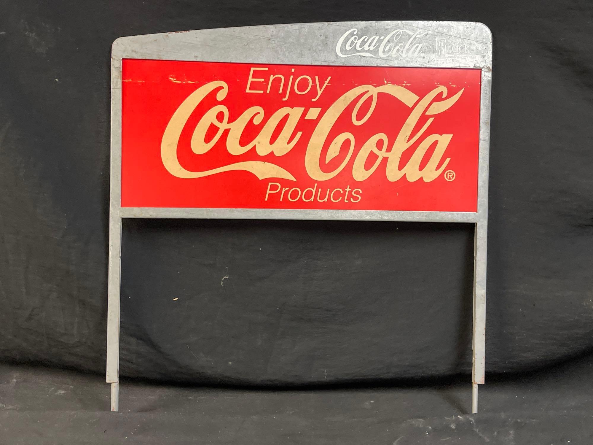 COCA COLA SIGNAGE TOPPER with slip in slot sign | Proxibid